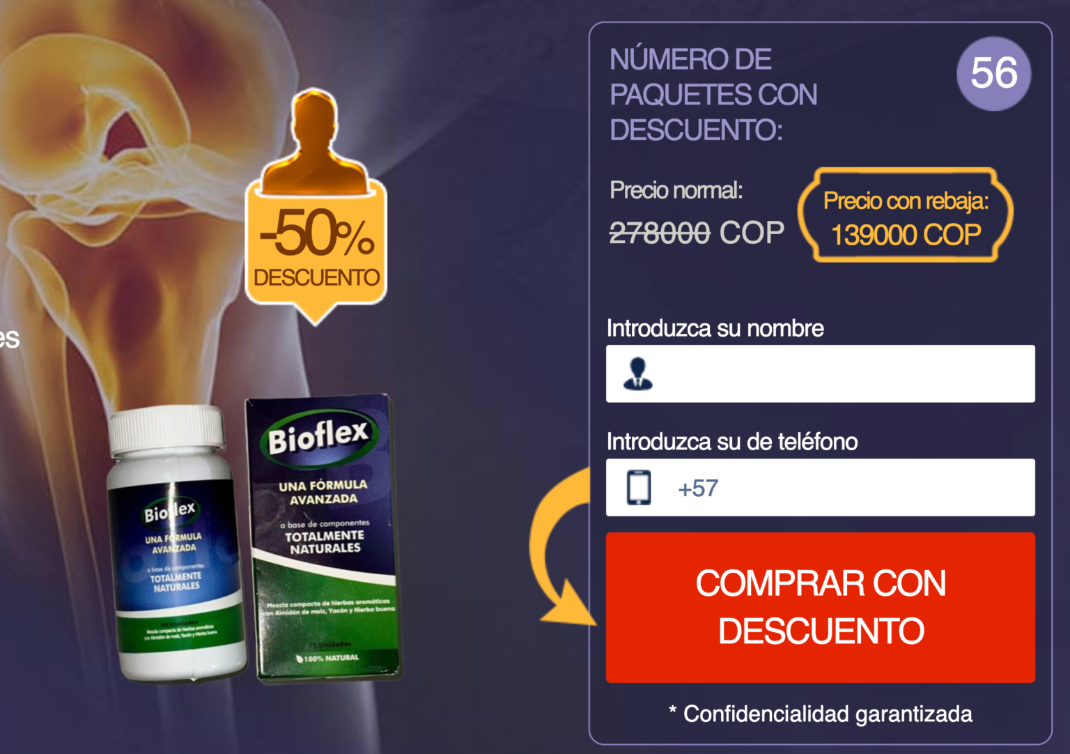 Bioflex – Esta potente cápsula ayuda a reducir la inflamación.